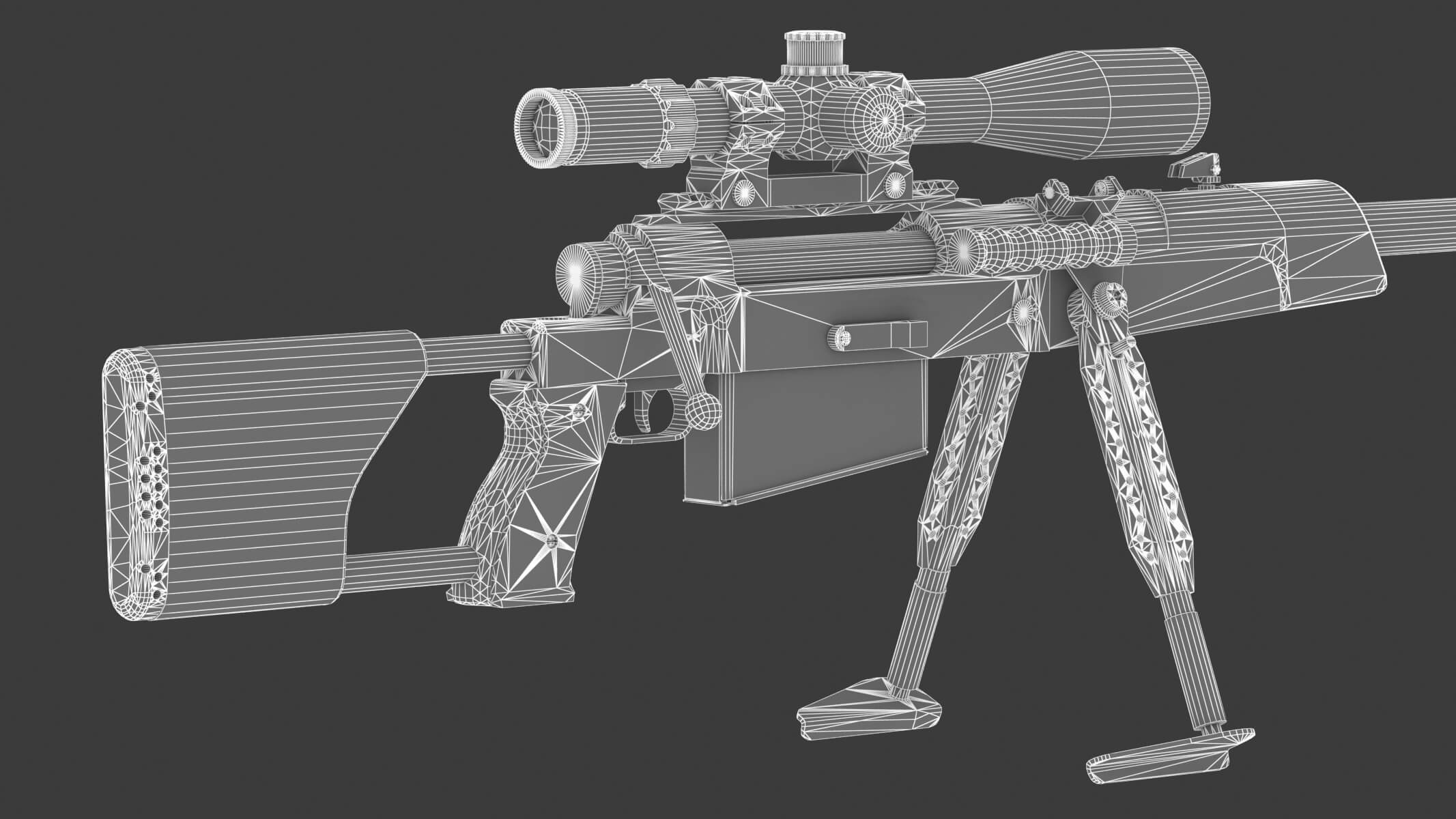 Zastava M93 Black Arrow Anti-Materiel Rifle Low Poly 3D Model by frezzy