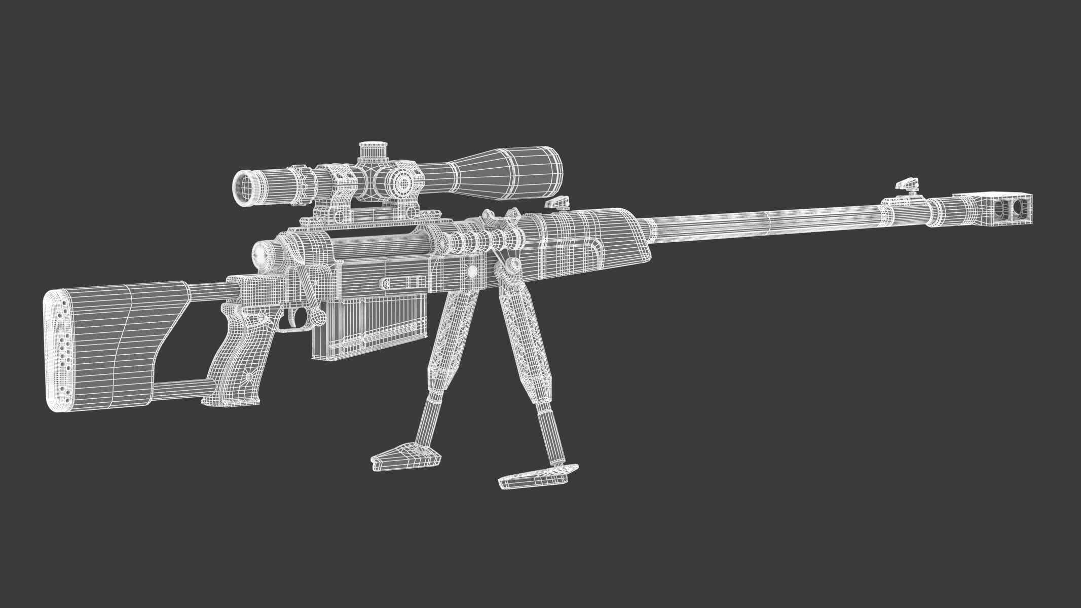 Zastava M93 Black Arrow Anti-Materiel Rifle 3D Model by frezzy
