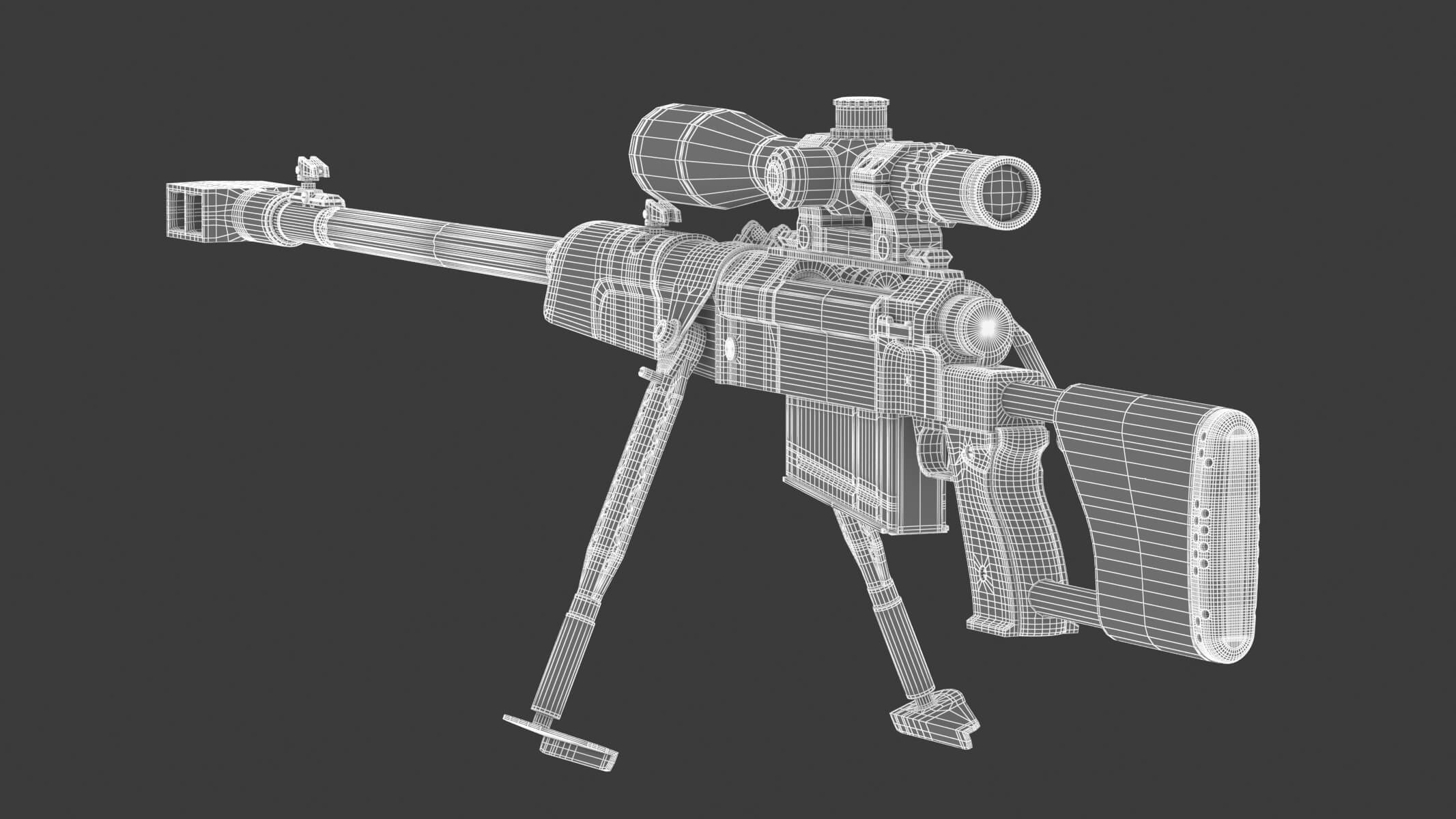 Zastava M93 Black Arrow Anti-Materiel Rifle 3D Model by frezzy