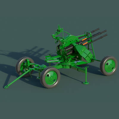 ZPU-4 3D Model by frezzy