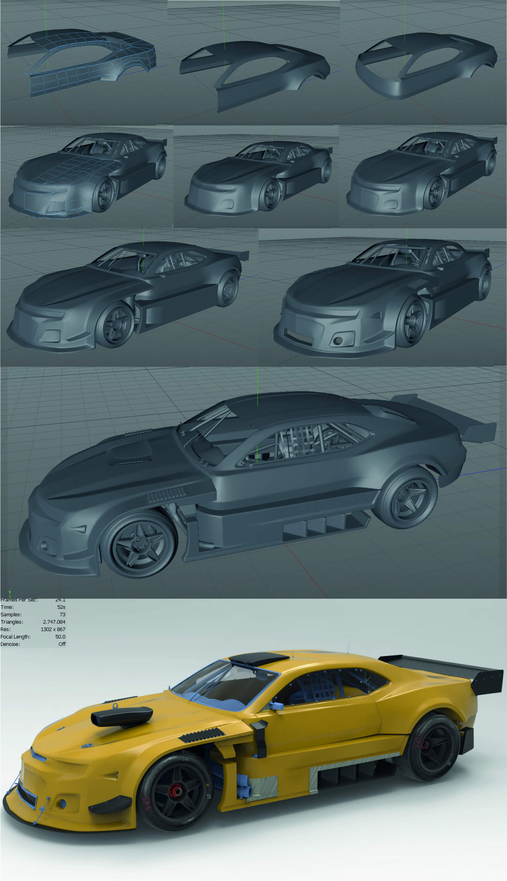 Camaro TC Concept 2024 - 3D Model by FRotondi