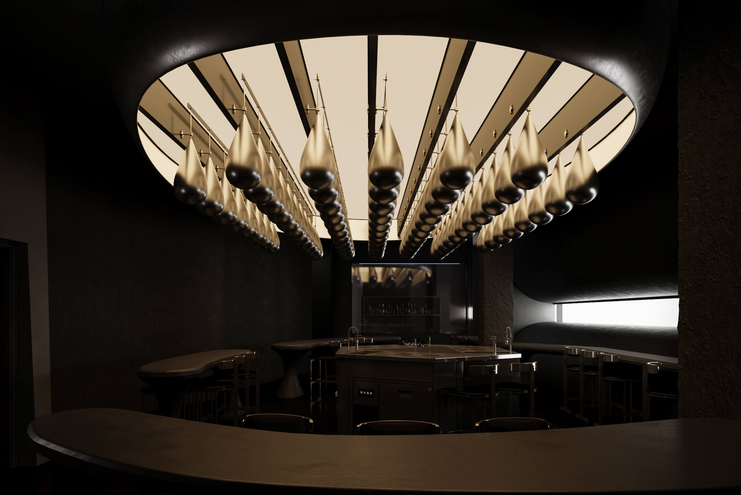 Flow Bar & Lab 3D Render, Digital Art by fsy