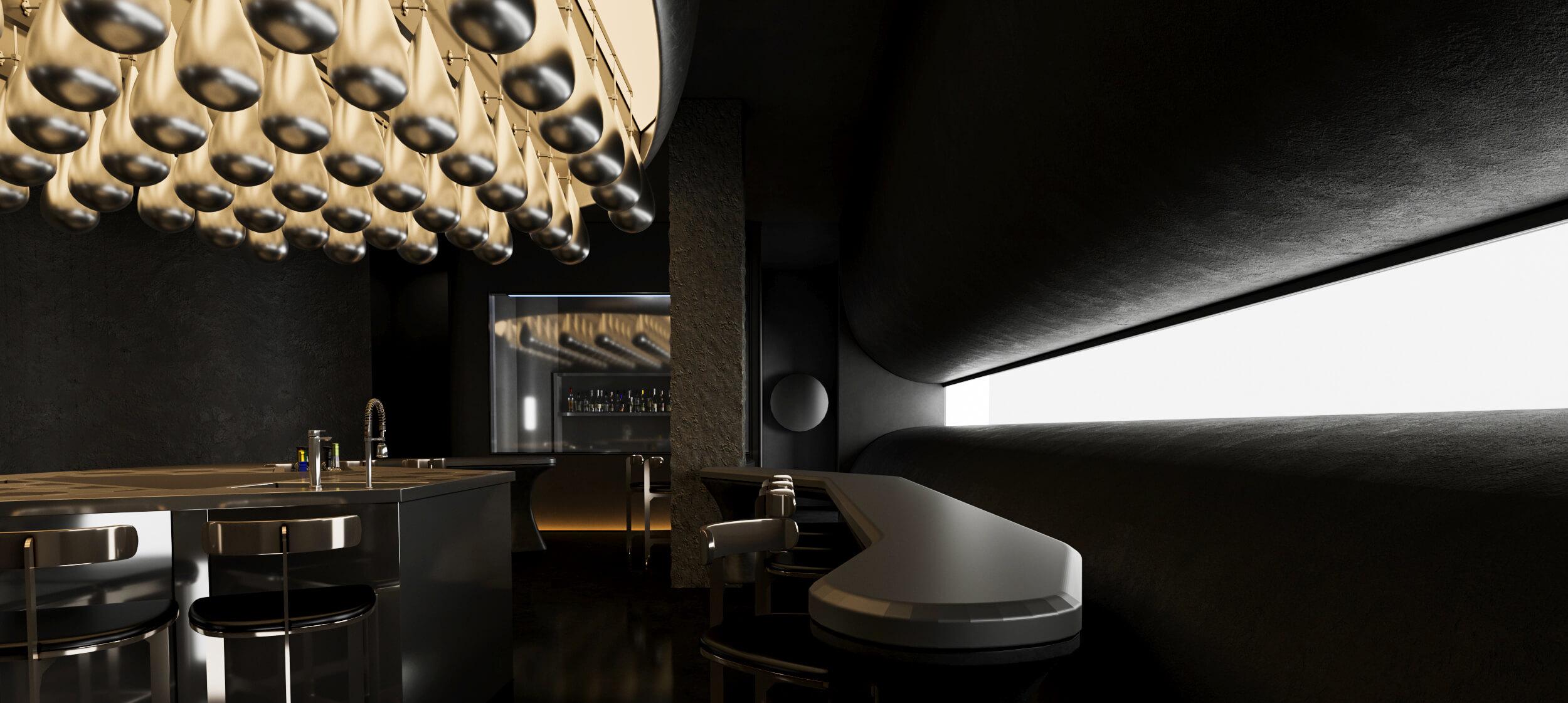 Flow Bar & Lab 3D Render, Digital Art by fsy