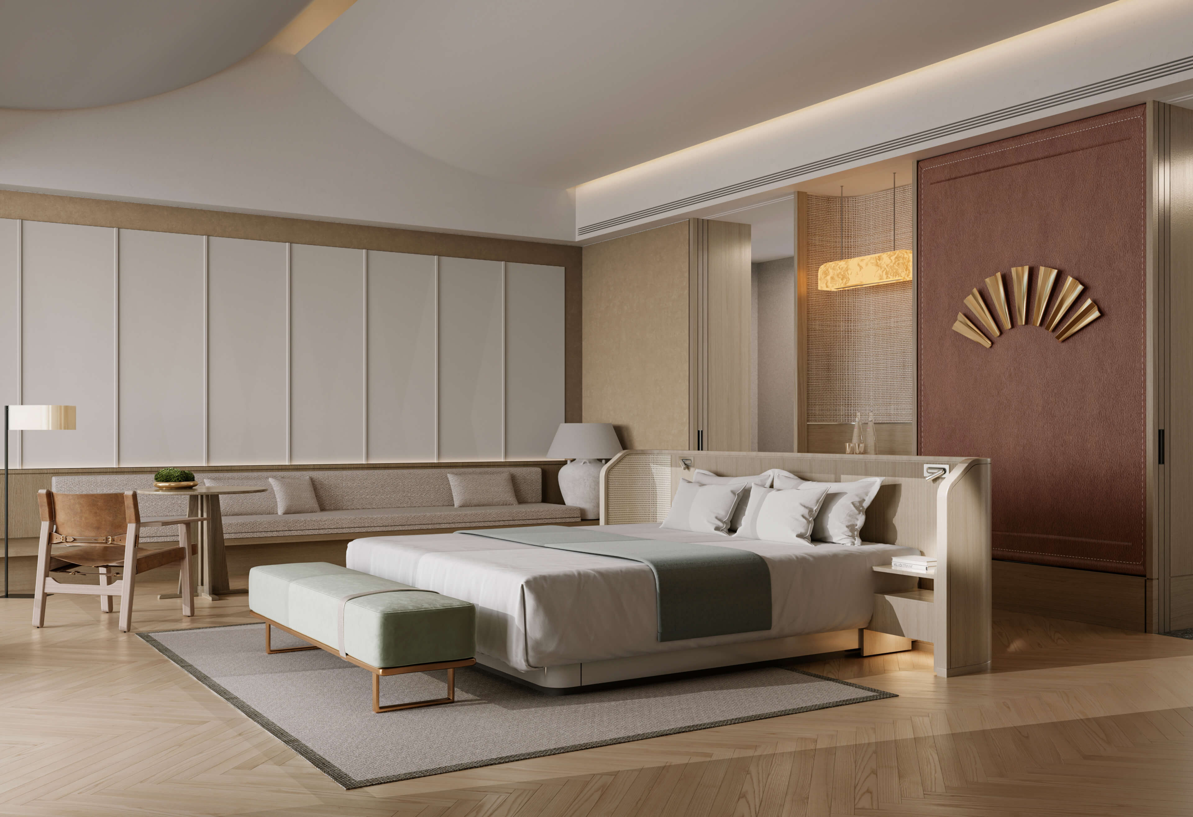 Mandarin Oriental Hotel Rooms 3D Render, Digital Art by fsy