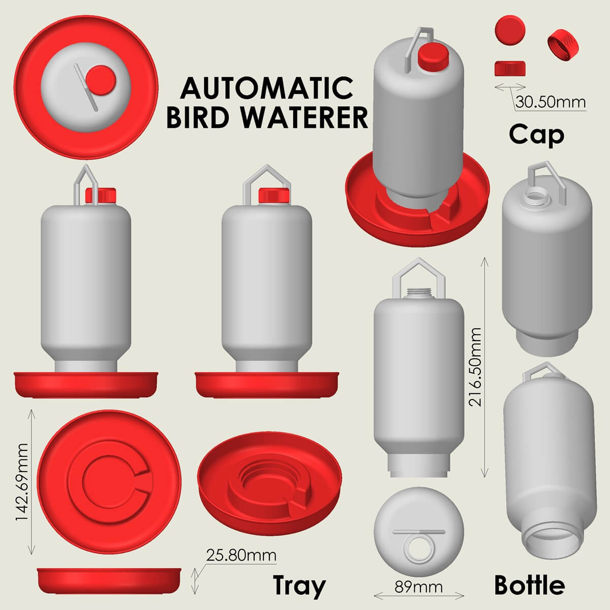 Automatic Bird Waterer - 3D Model by Furqan03