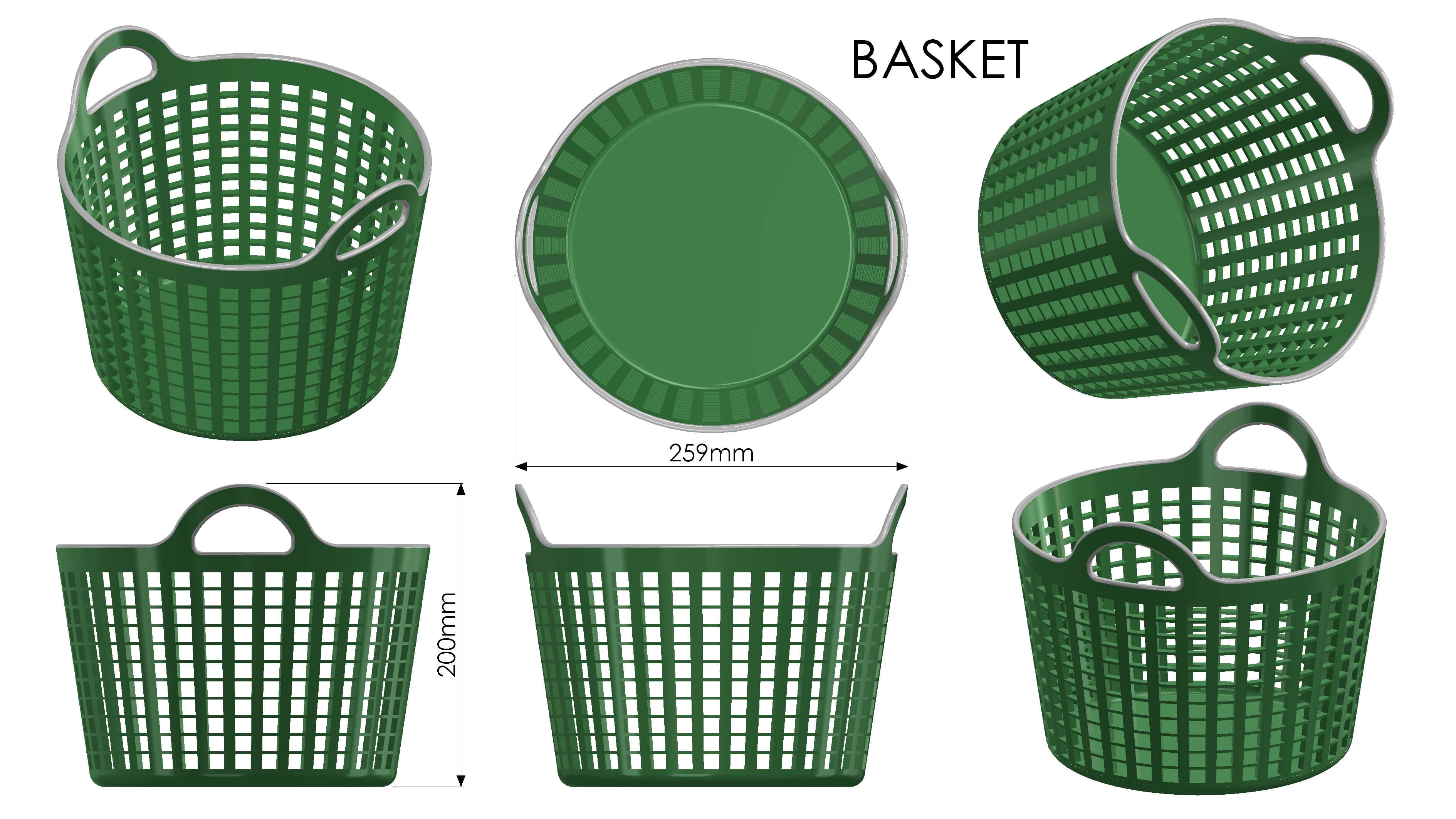 Storage Basket - 3D Model by Furqan03