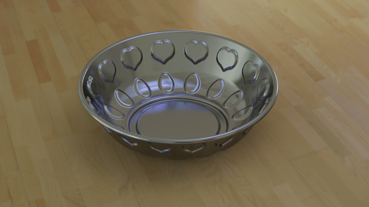 Bowl With Heart Pattern - 3D Model by Furqan03