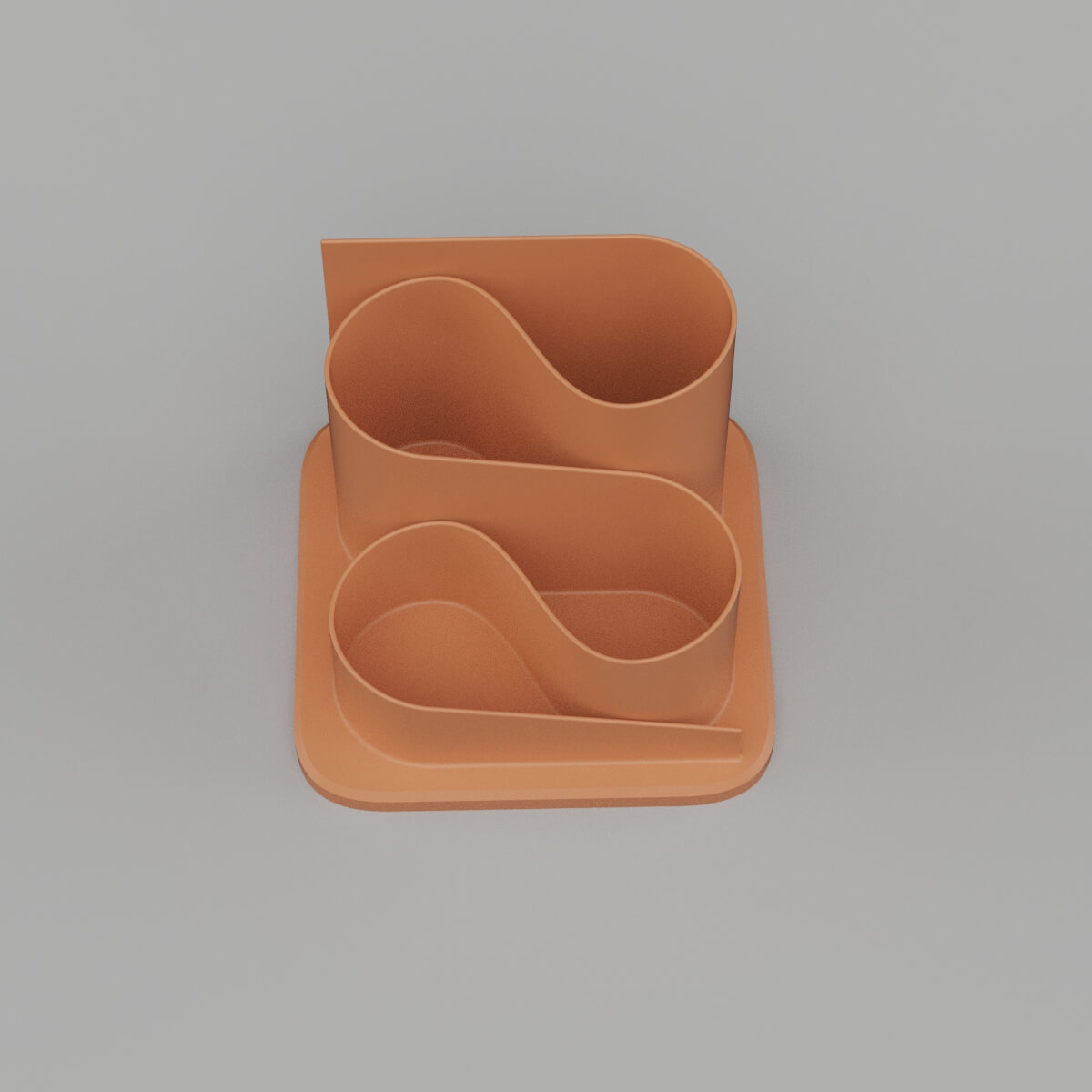 Curve Shaped Pen Stand - 3D Model by Furqan03