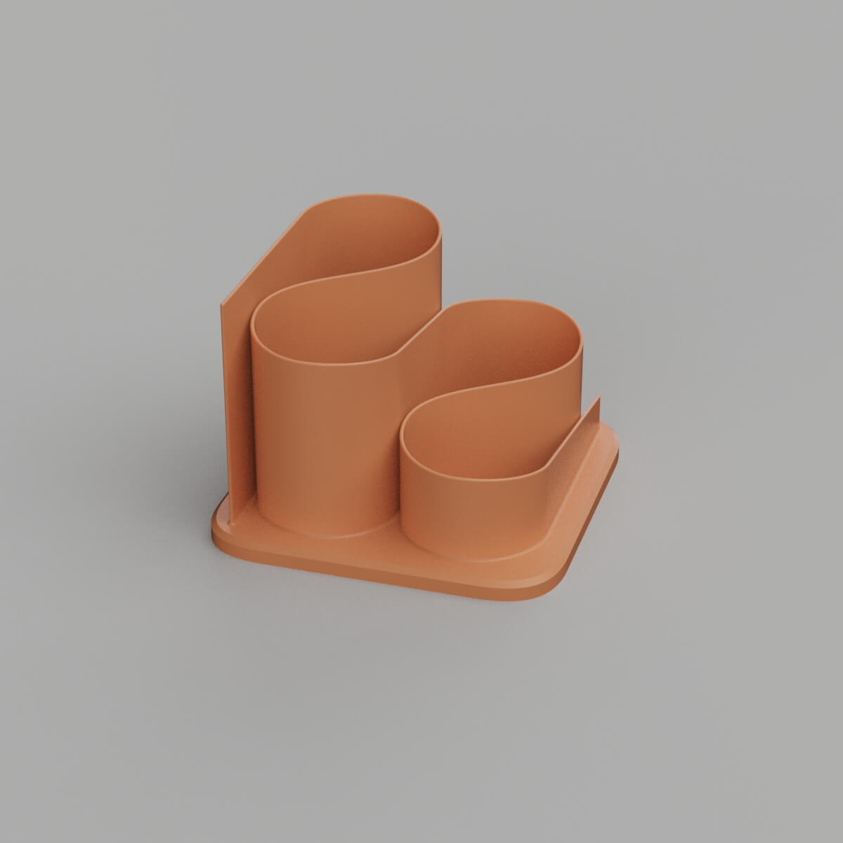 Curve Shaped Pen Stand - 3D Model by Furqan03