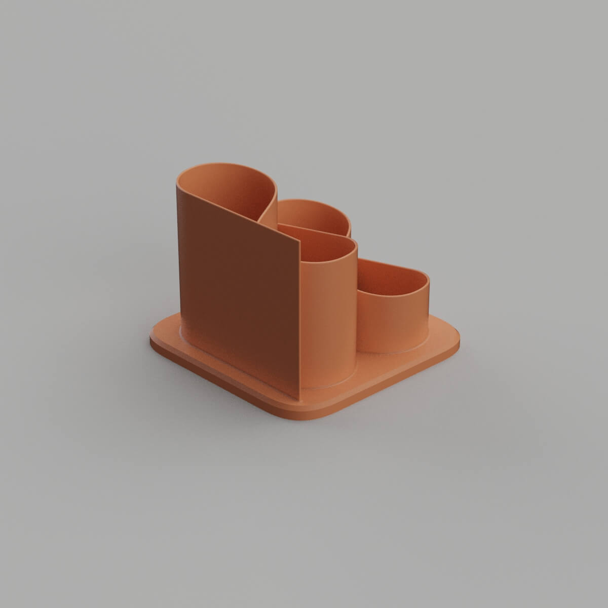 Curve Shaped Pen Stand - 3D Model by Furqan03