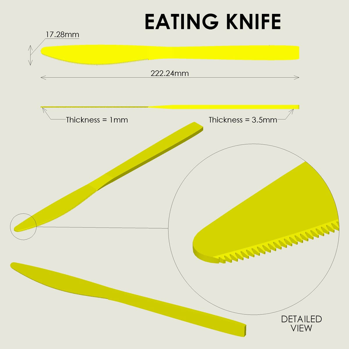 Eating Knife - 3D Model by Furqan03