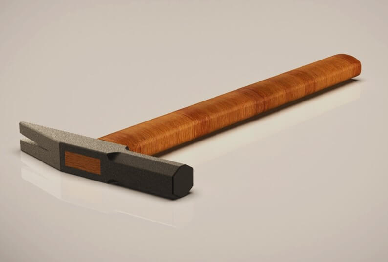 Tack Hammer 3D Render, Digital Art by Furqan03