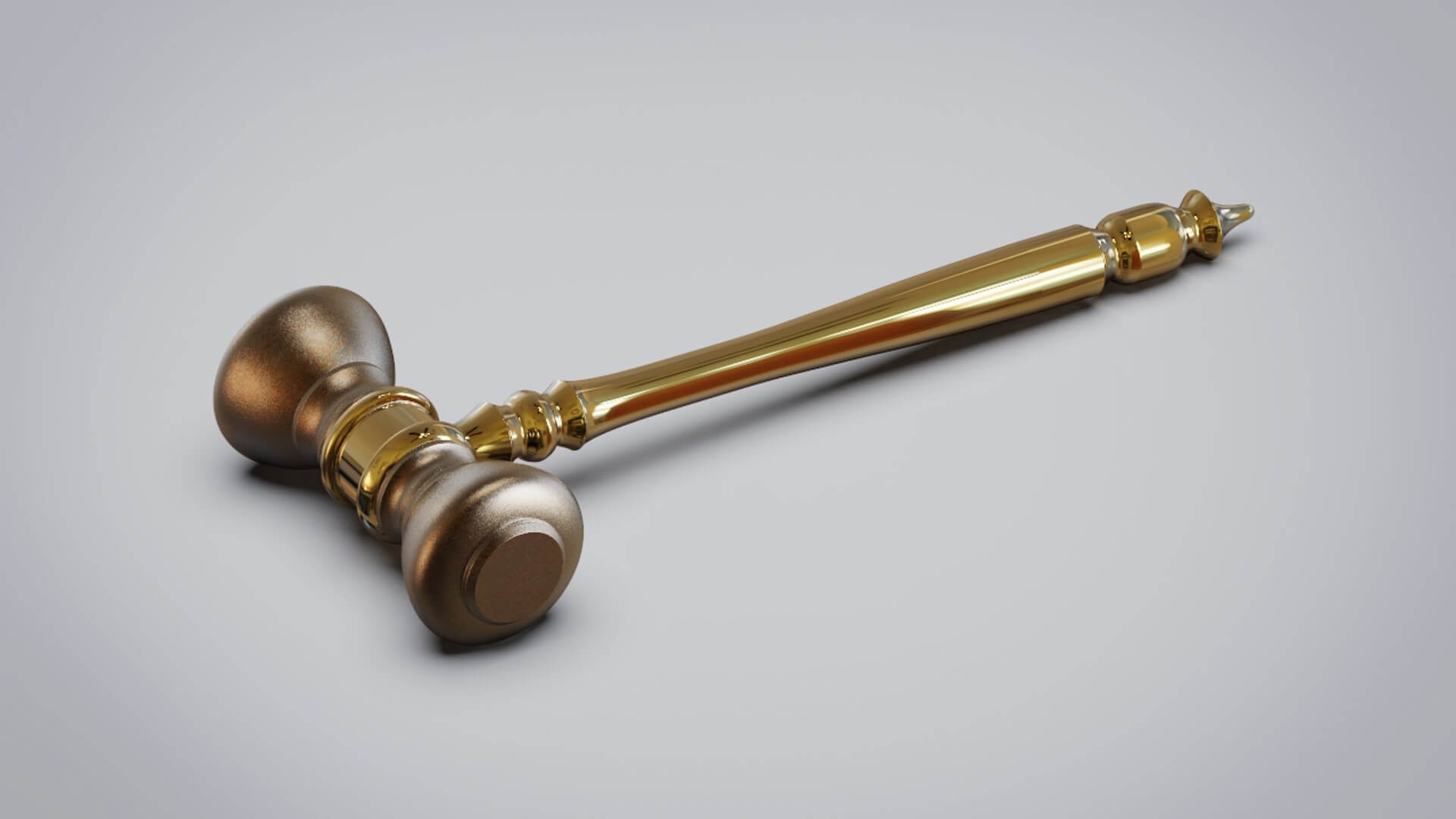 Gavel (Judge's Hammer) - 3D Model by Furqan03