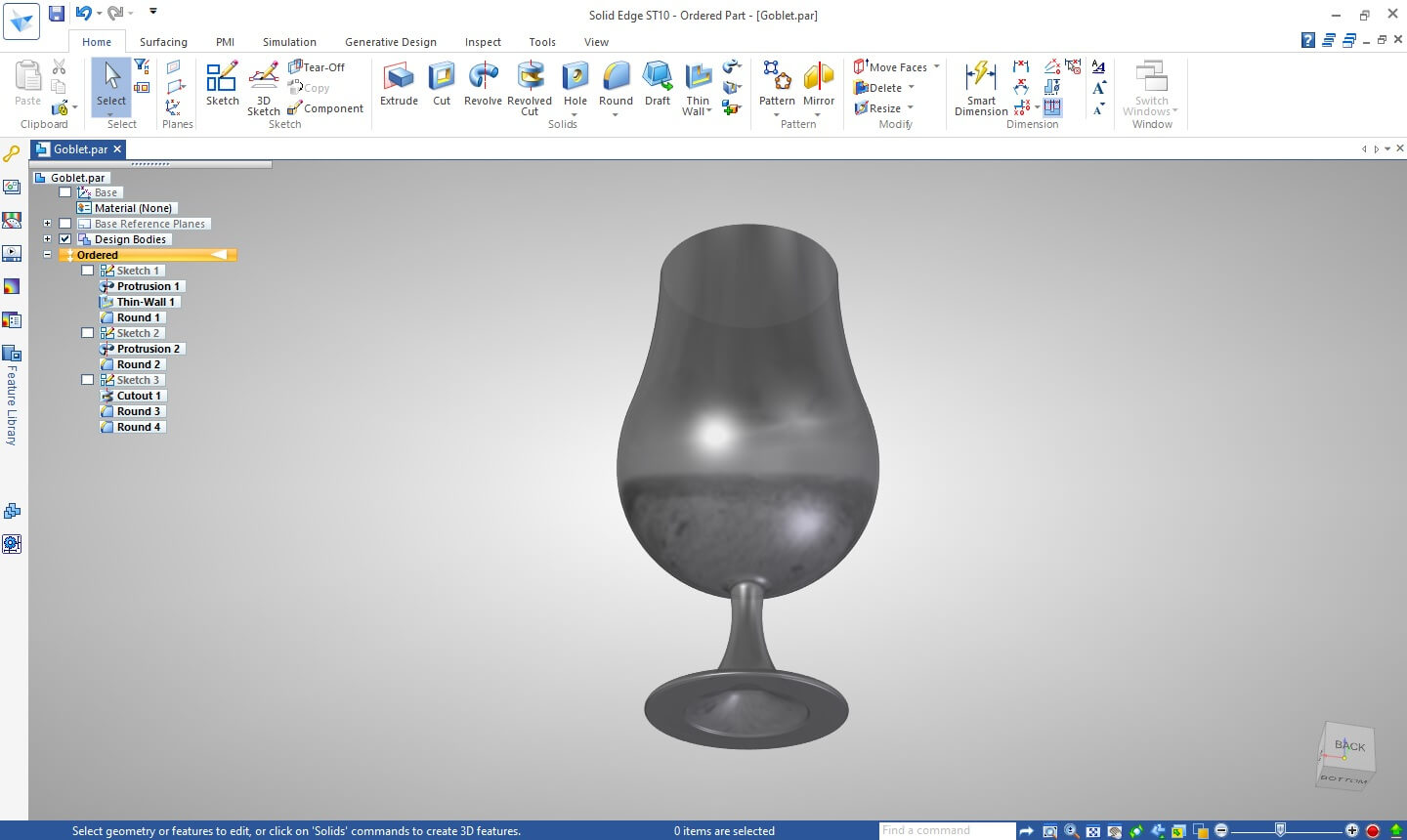 Glass Goblet - 3D Print Model by Furqan03