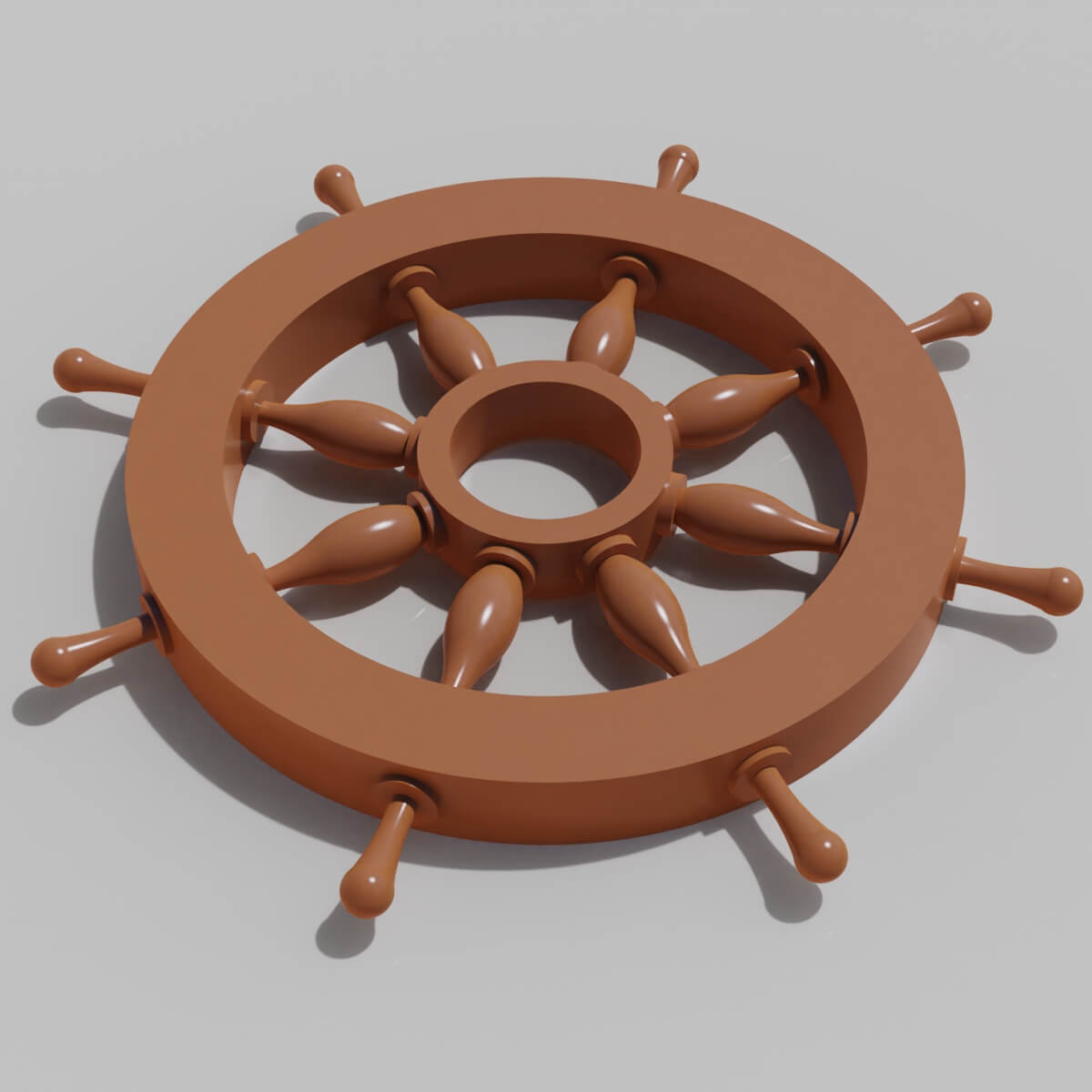 Ship Steering Wheel Helm - 3D Model by Furqan03
