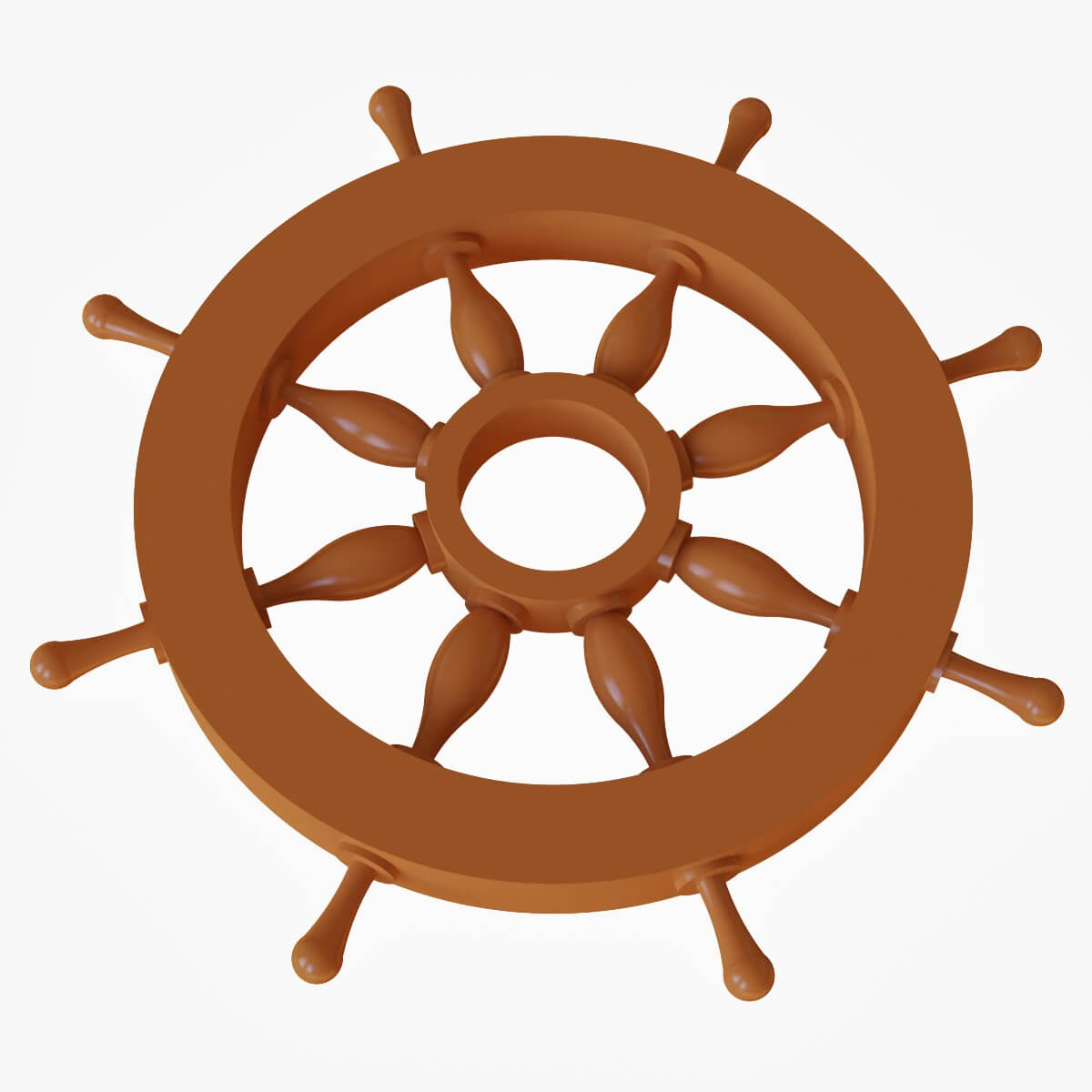 Ship Steering Wheel Helm - 3D Model by Furqan03