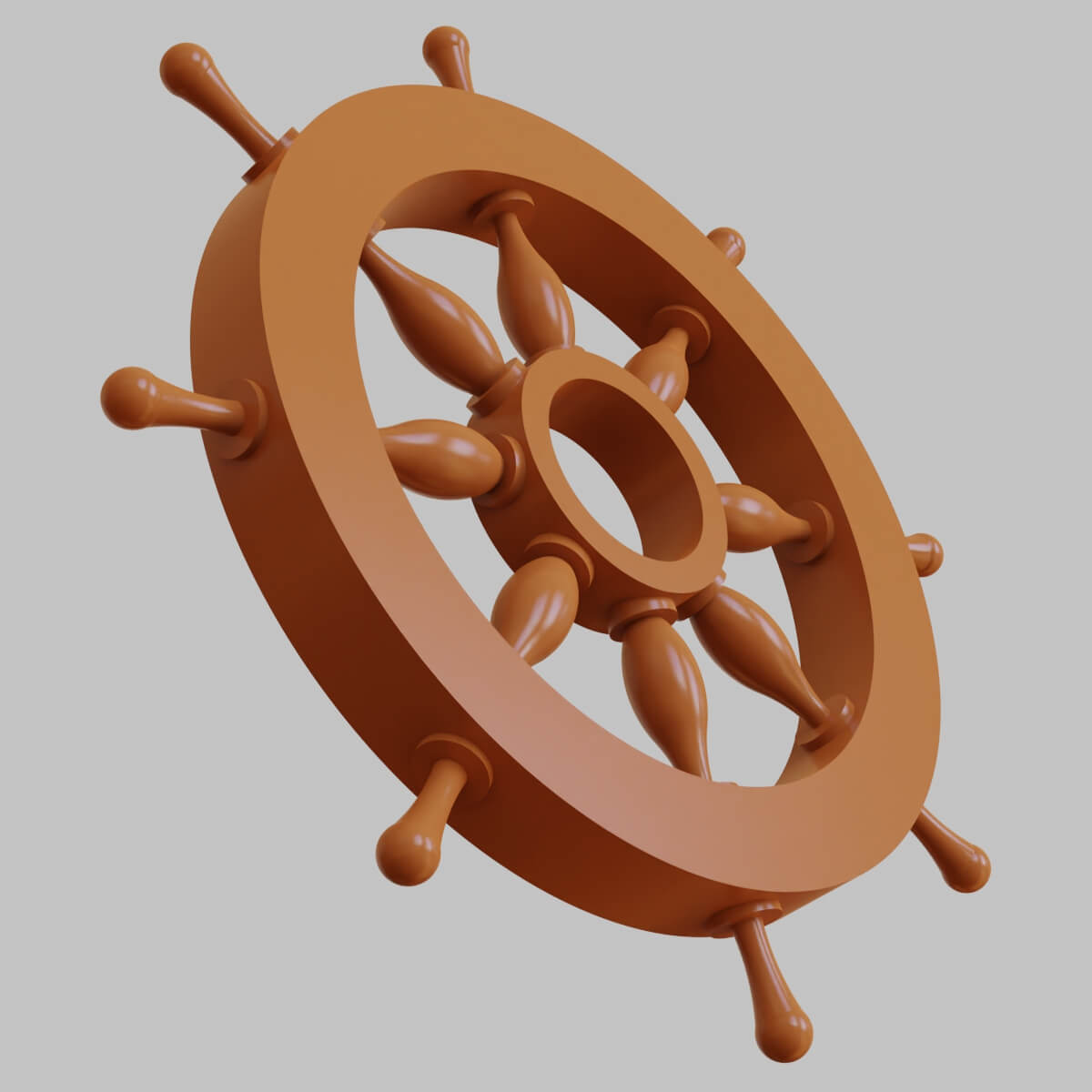 Ship Steering Wheel Helm - 3D Model by Furqan03