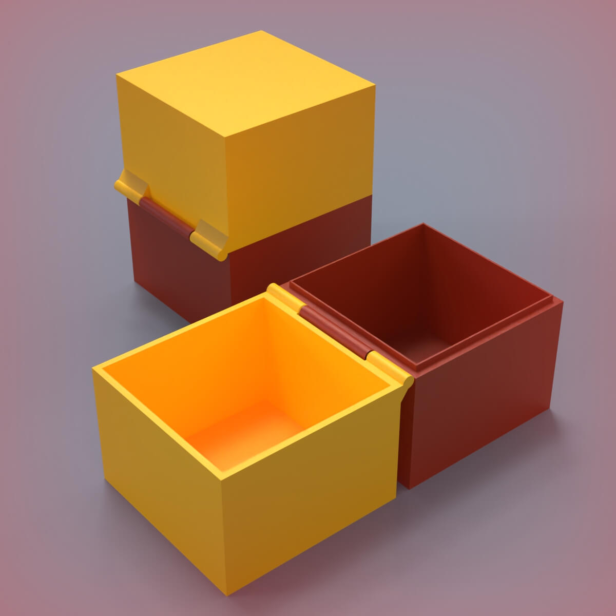 Printable Hinged Box - 3D Model by Furqan03