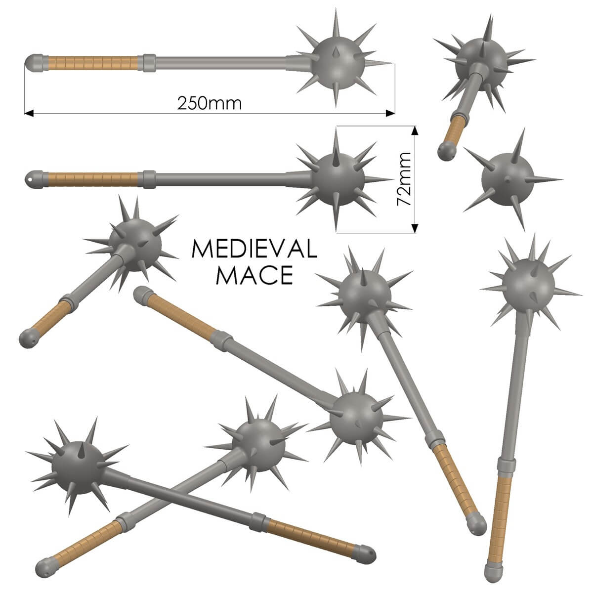 Medieval Mace - 3D Model by Furqan03