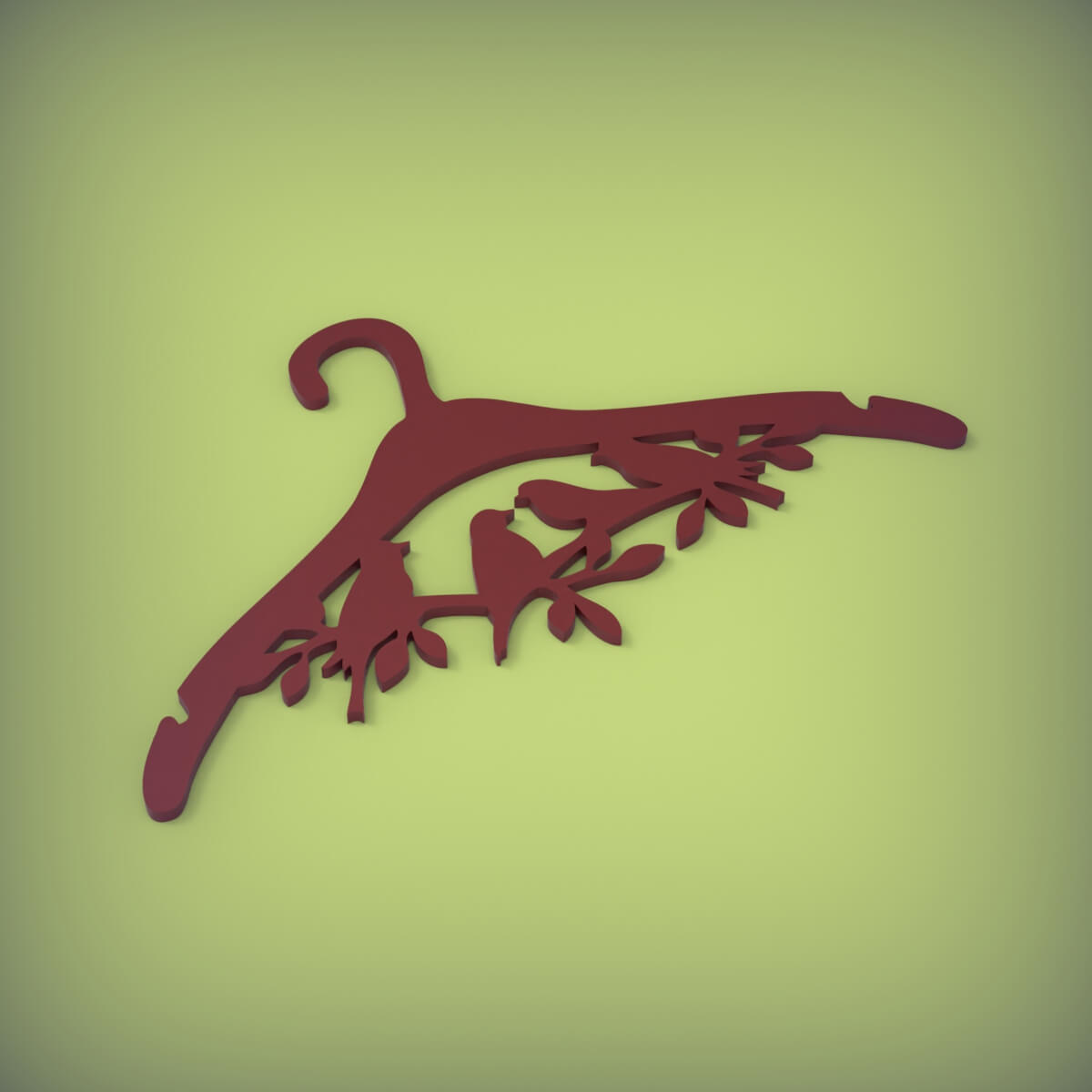 Printable Cloth Hanger - 3D Model by Furqan03