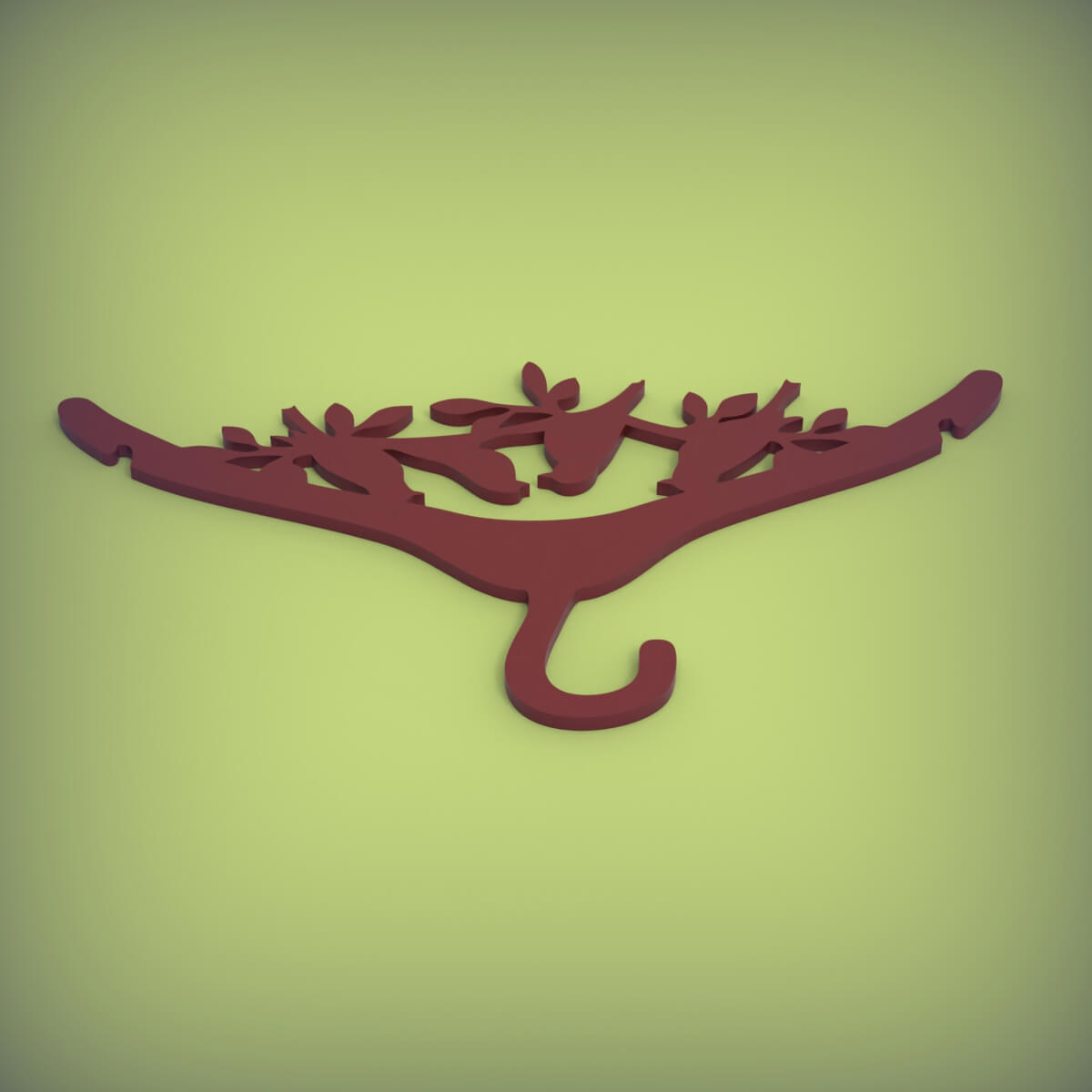 Printable Cloth Hanger - 3D Model by Furqan03
