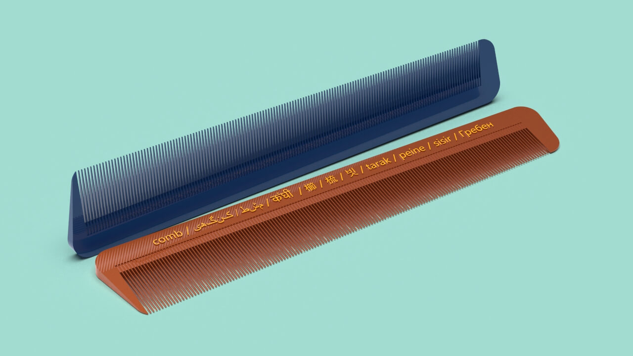 Printable Hair Comb - 3D Print Model by Furqan03