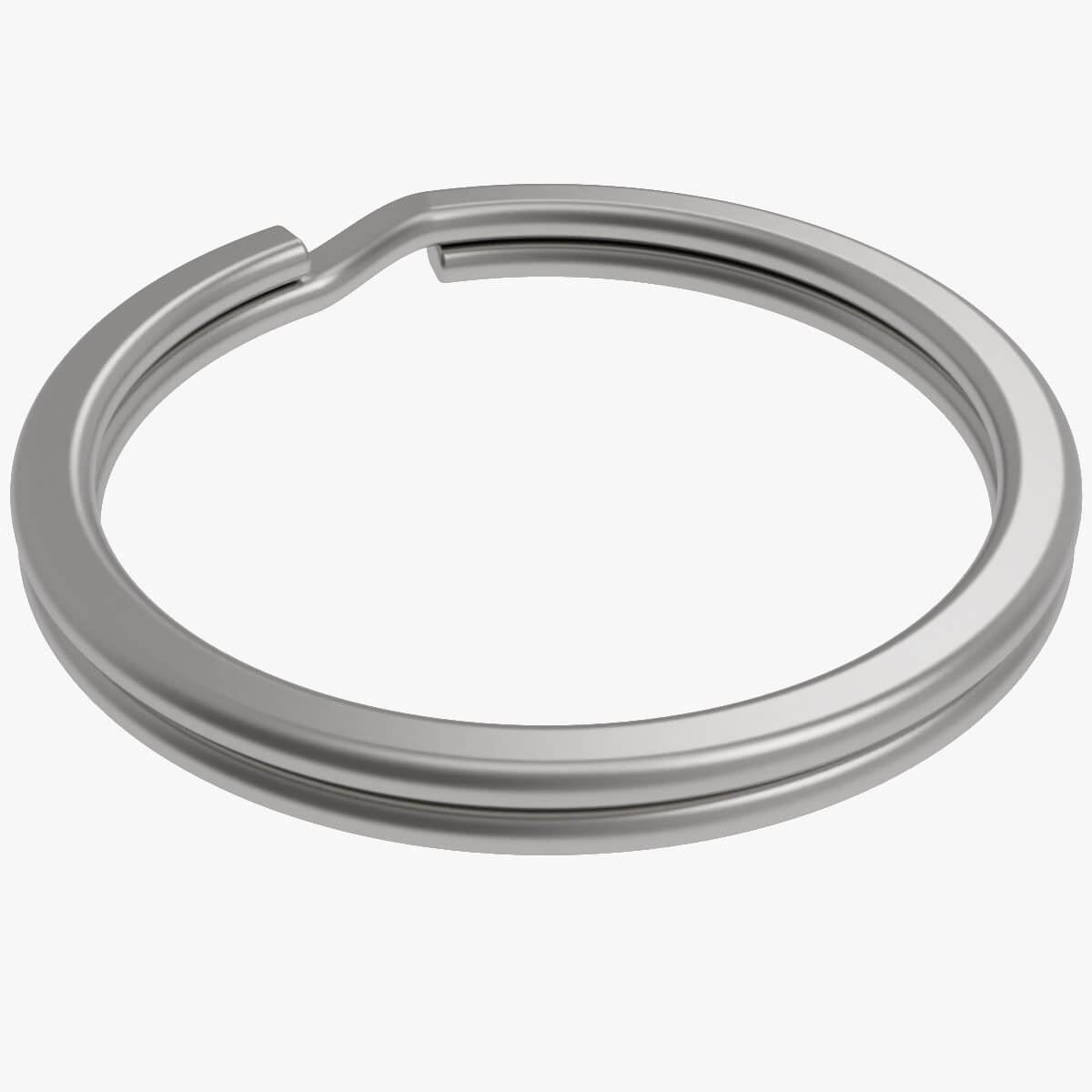 Printable Flat Key Ring - 3D Model by Furqan03