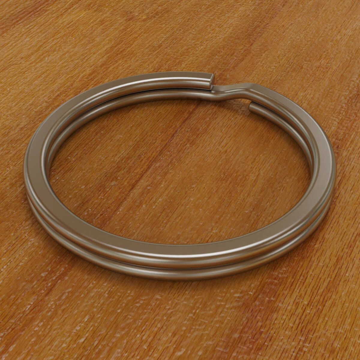 Printable Flat Key Ring - 3D Model by Furqan03