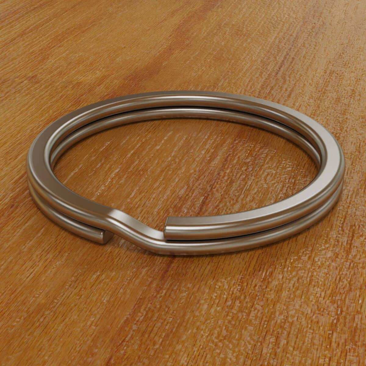 Printable Flat Key Ring - 3D Model by Furqan03