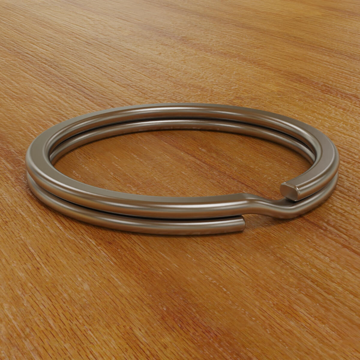 Printable Flat Key Ring - 3D Model by Furqan03