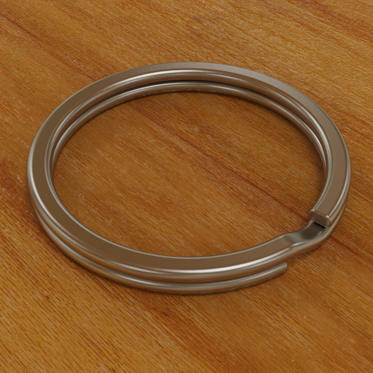 Printable Flat Key Ring - 3D Model by Furqan03