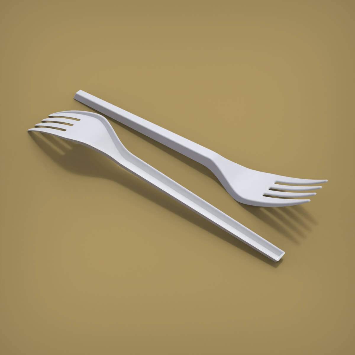 Printable Fork - 3D Model by Furqan03