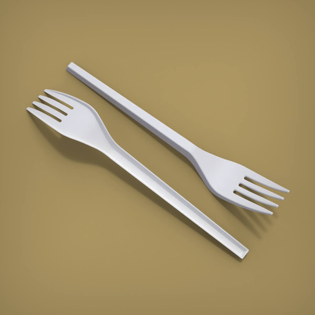 Printable Fork - 3D Model by Furqan03