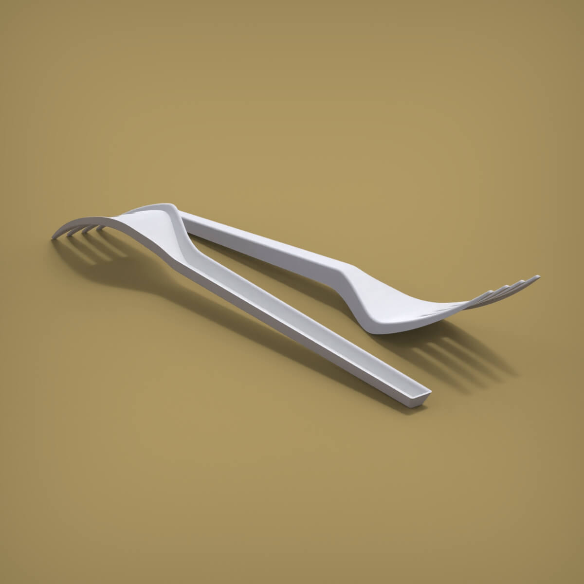 Printable Fork - 3D Model by Furqan03