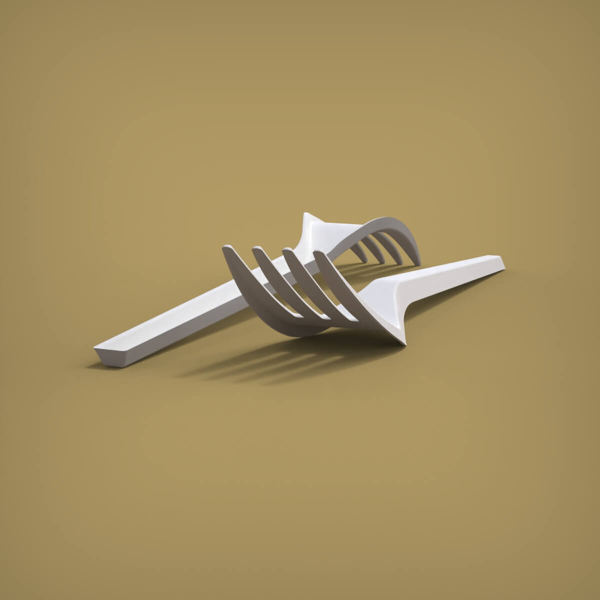 Printable Fork - 3D Model by Furqan03
