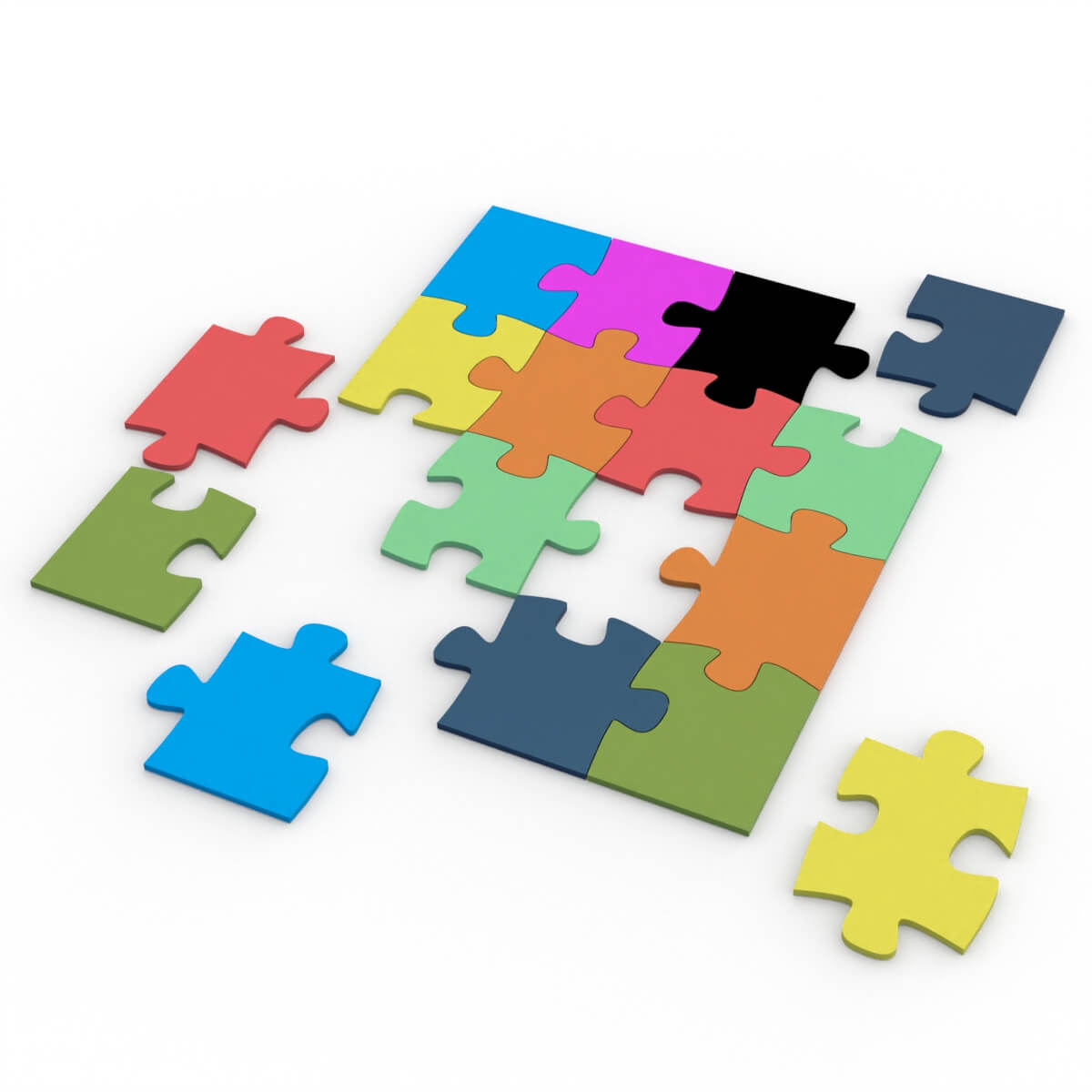 16 Piece Printable Jigsaw Puzzle - 3D Model by Furqan03