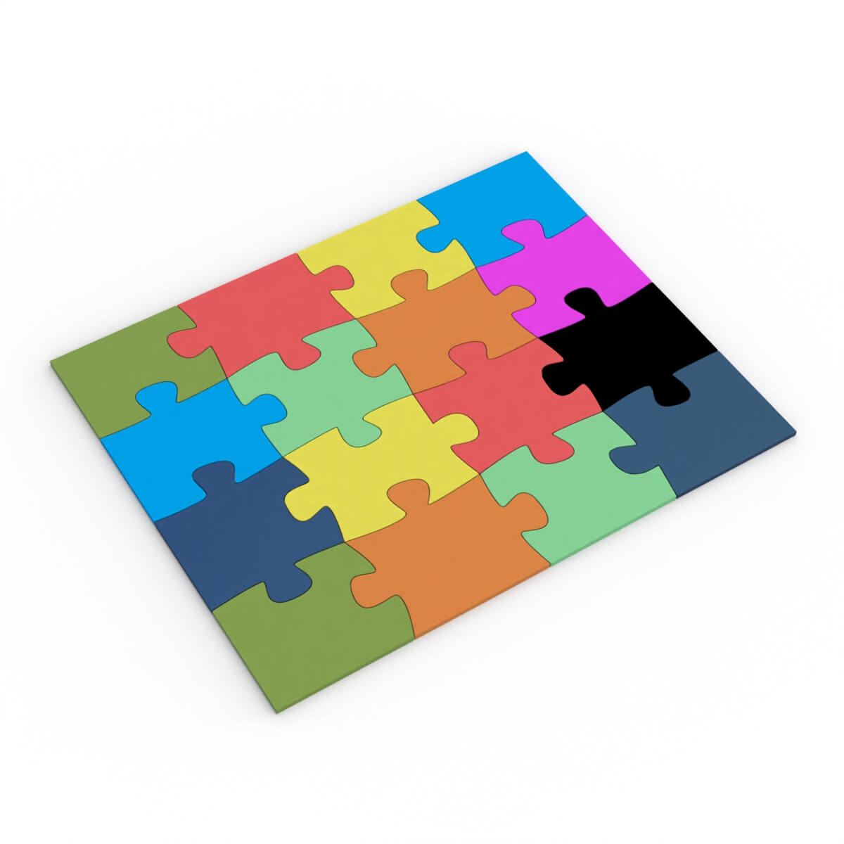 16 Piece Printable Jigsaw Puzzle - 3D Model by Furqan03