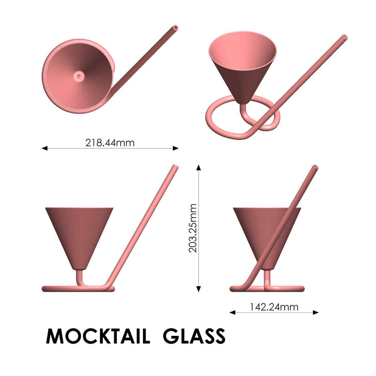 Printable Mocktail Glass - 3D Model by Furqan03
