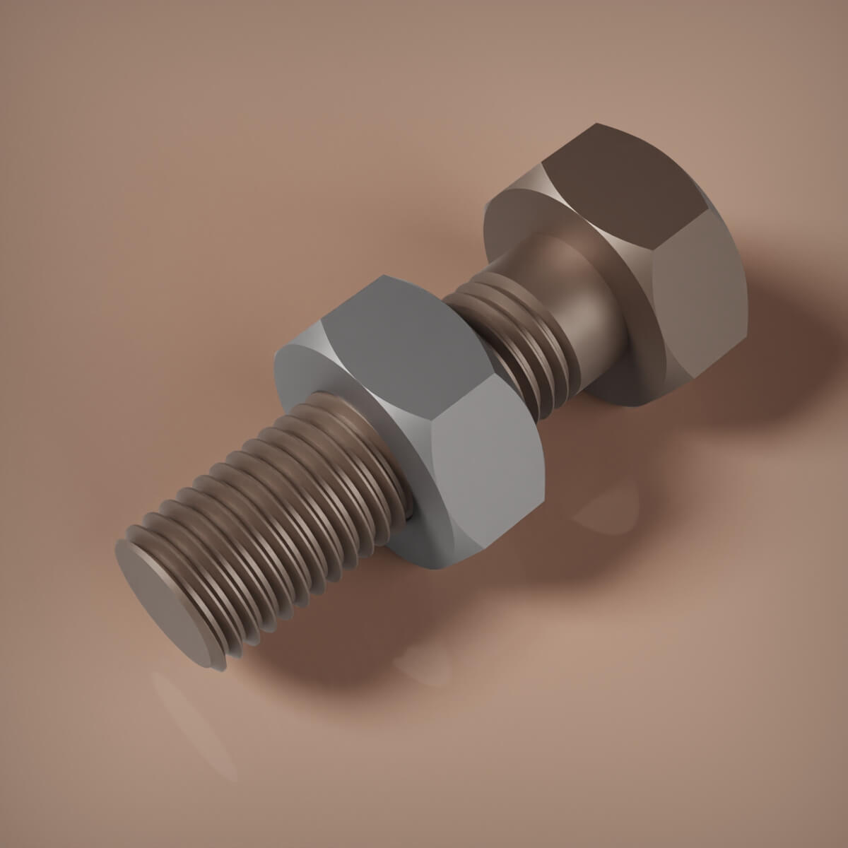 Printable M12X1.5 Bolt and Nut - 3D Model by Furqan03