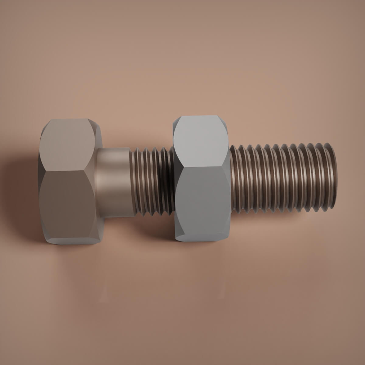 Printable M12X1.5 Bolt and Nut - 3D Model by Furqan03