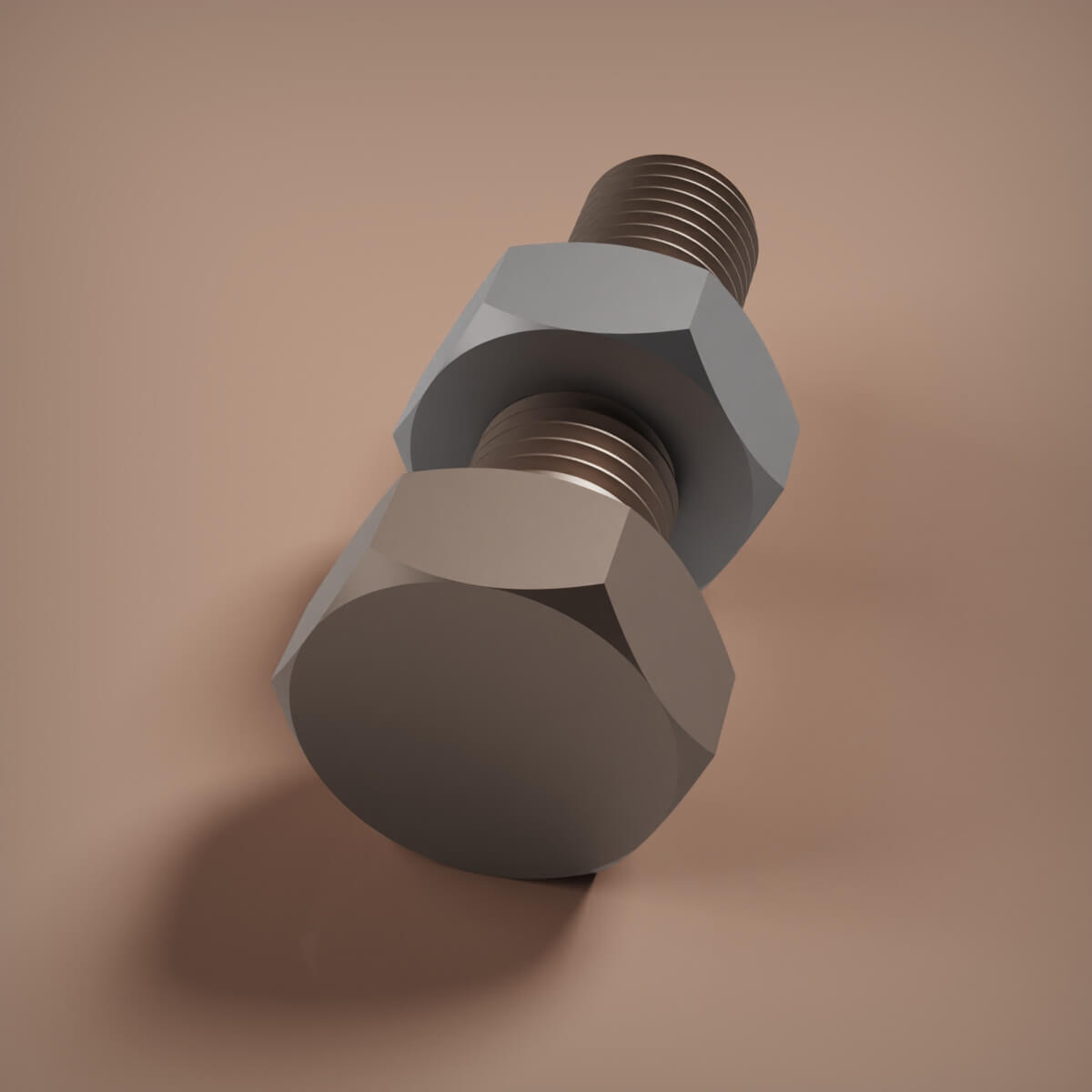 Printable M12X1.5 Bolt and Nut - 3D Model by Furqan03
