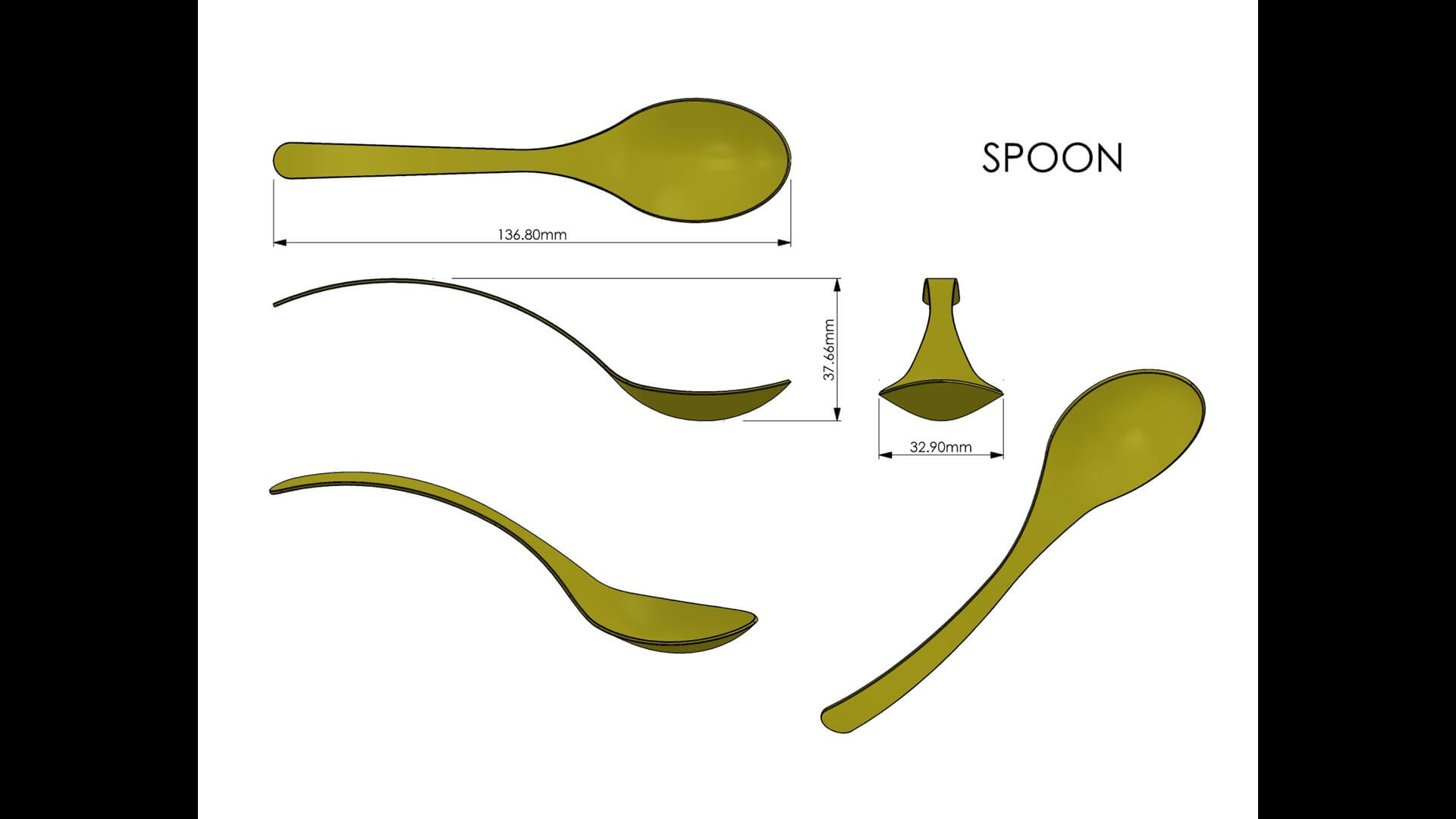 Printable Spoon - 3D Model by Furqan03