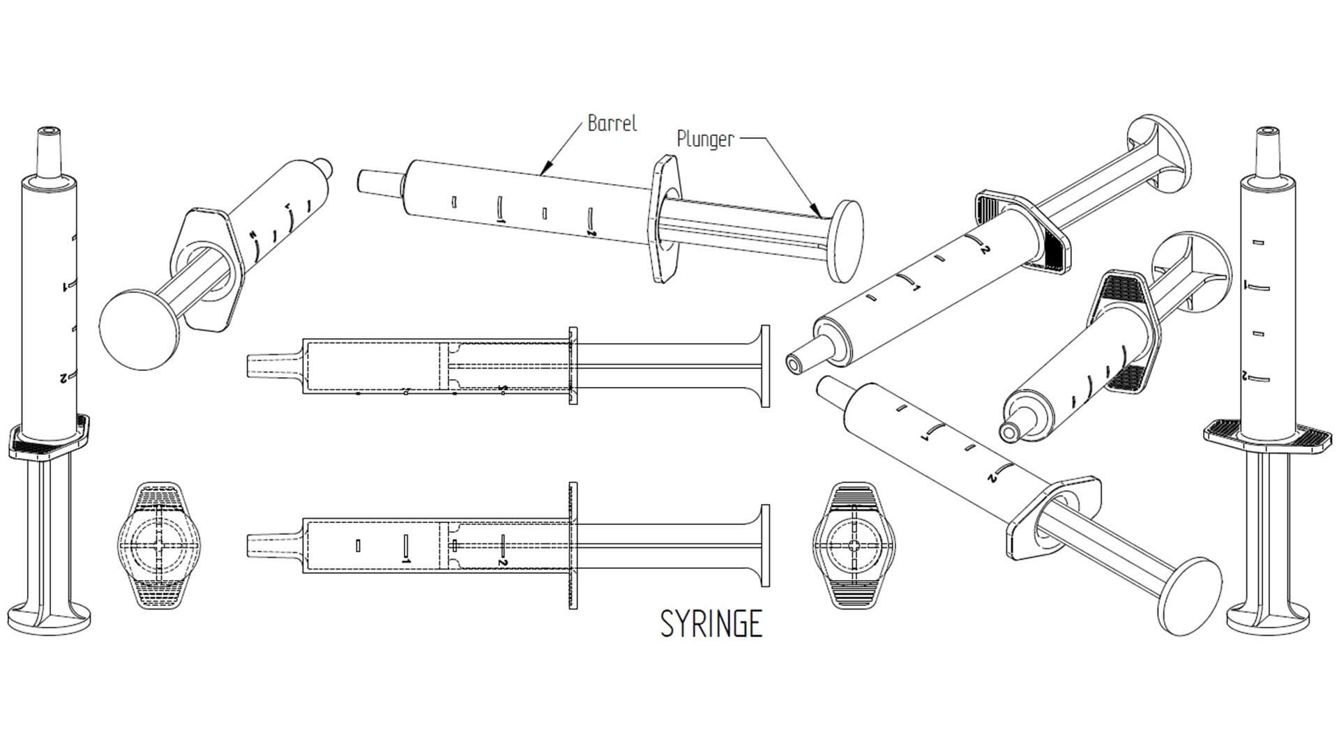 Printable Syringe - 3D Model by Furqan03