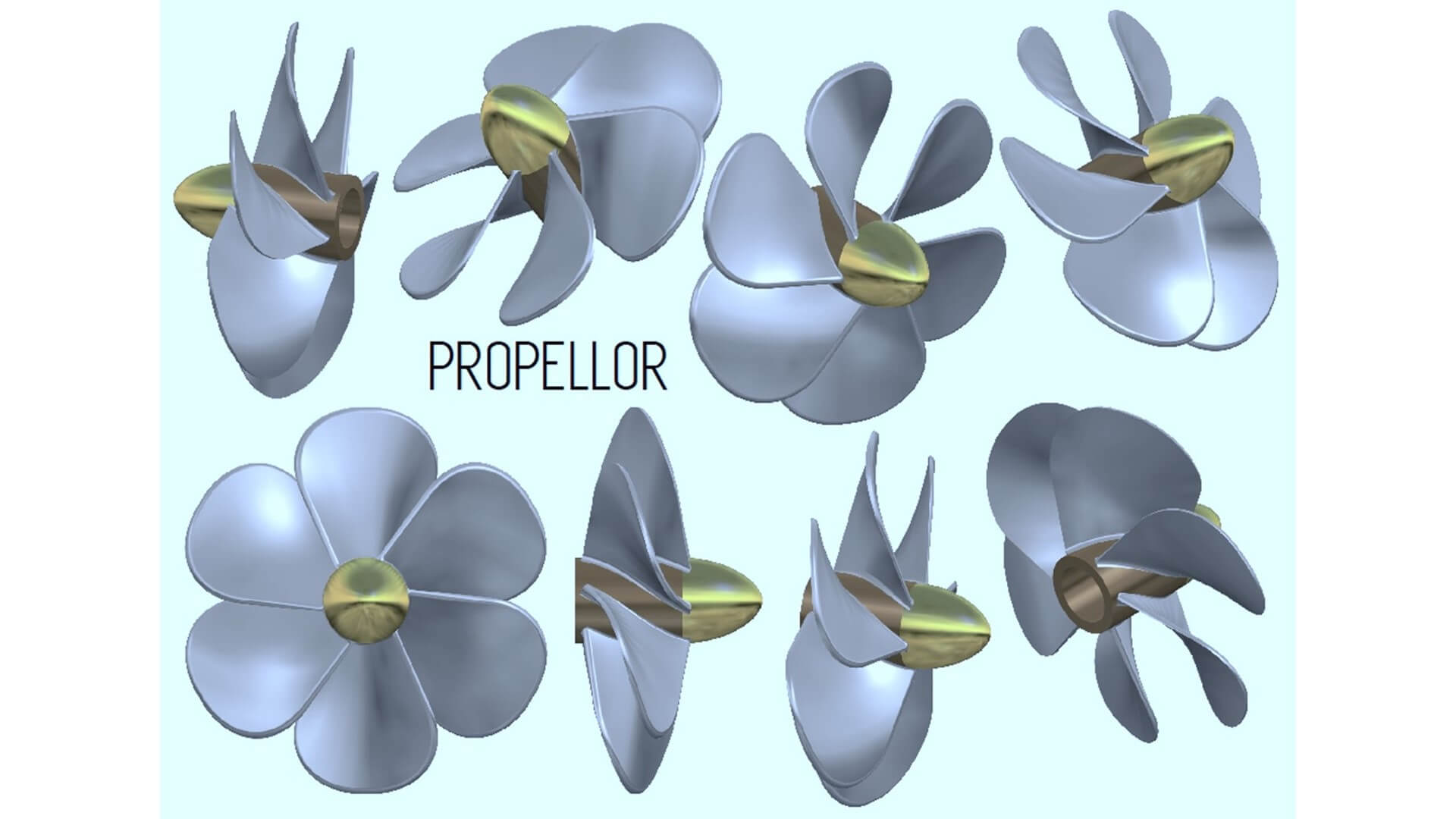Six Blade Propellor - 3D Print Model by Furqan03