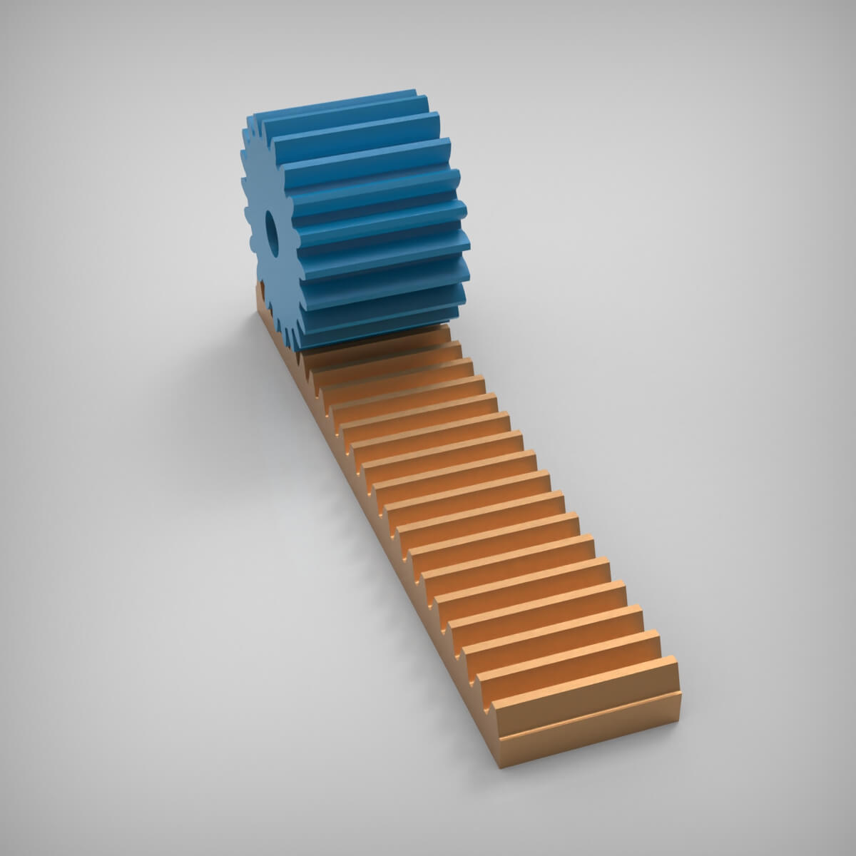 Printable Rack and Pinion Gears - 3D Model by Furqan03