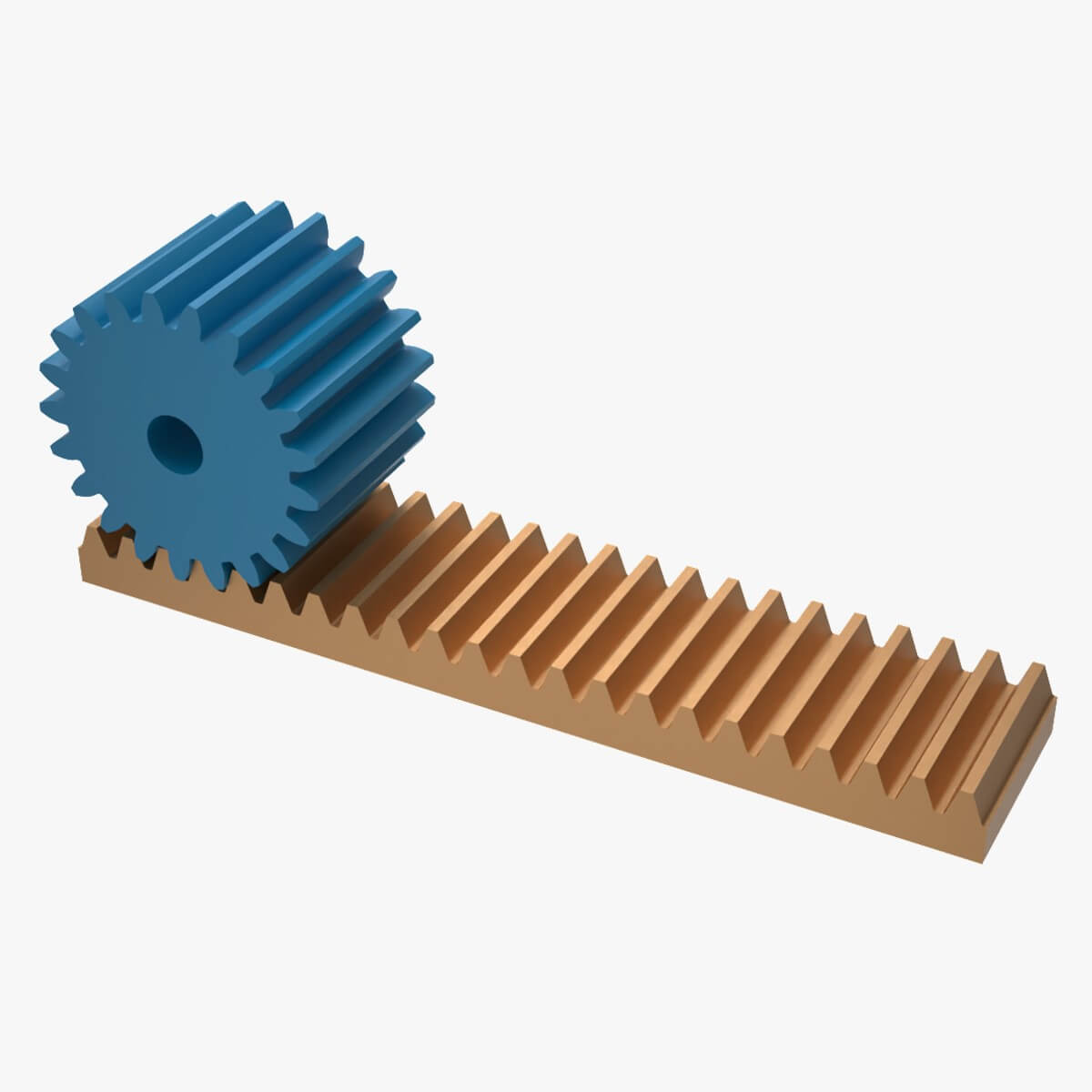 Printable Rack and Pinion Gears - 3D Model by Furqan03