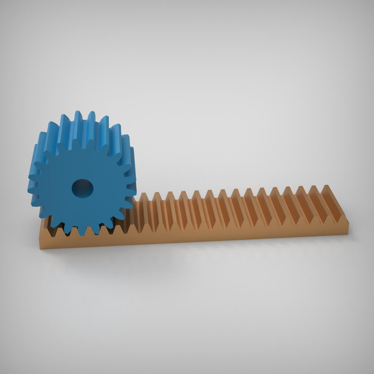 Printable Rack and Pinion Gears - 3D Model by Furqan03
