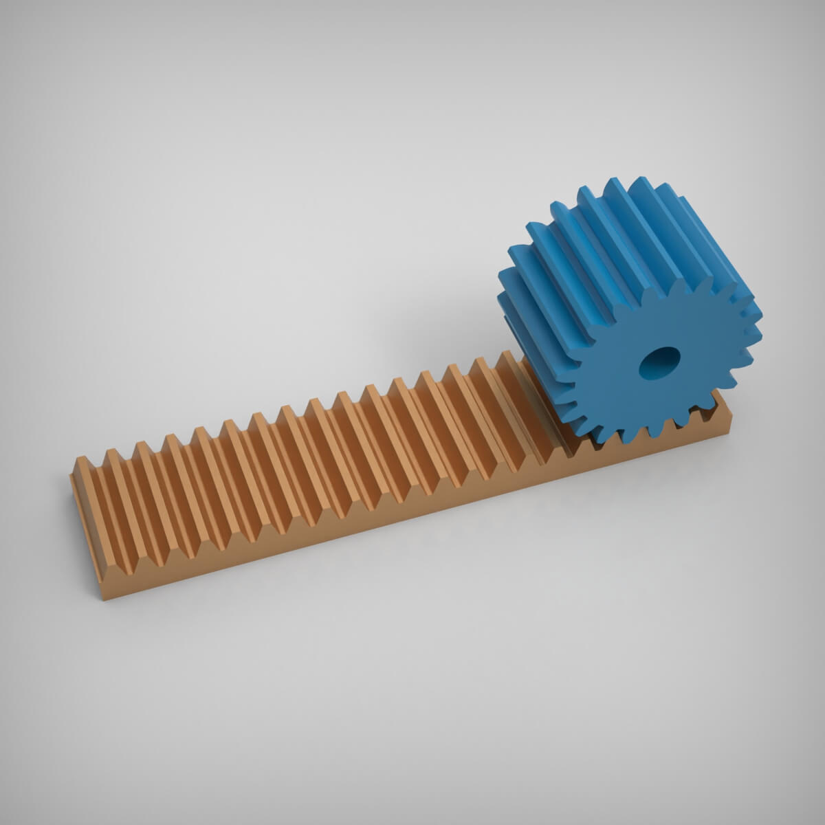 Printable Rack and Pinion Gears - 3D Model by Furqan03