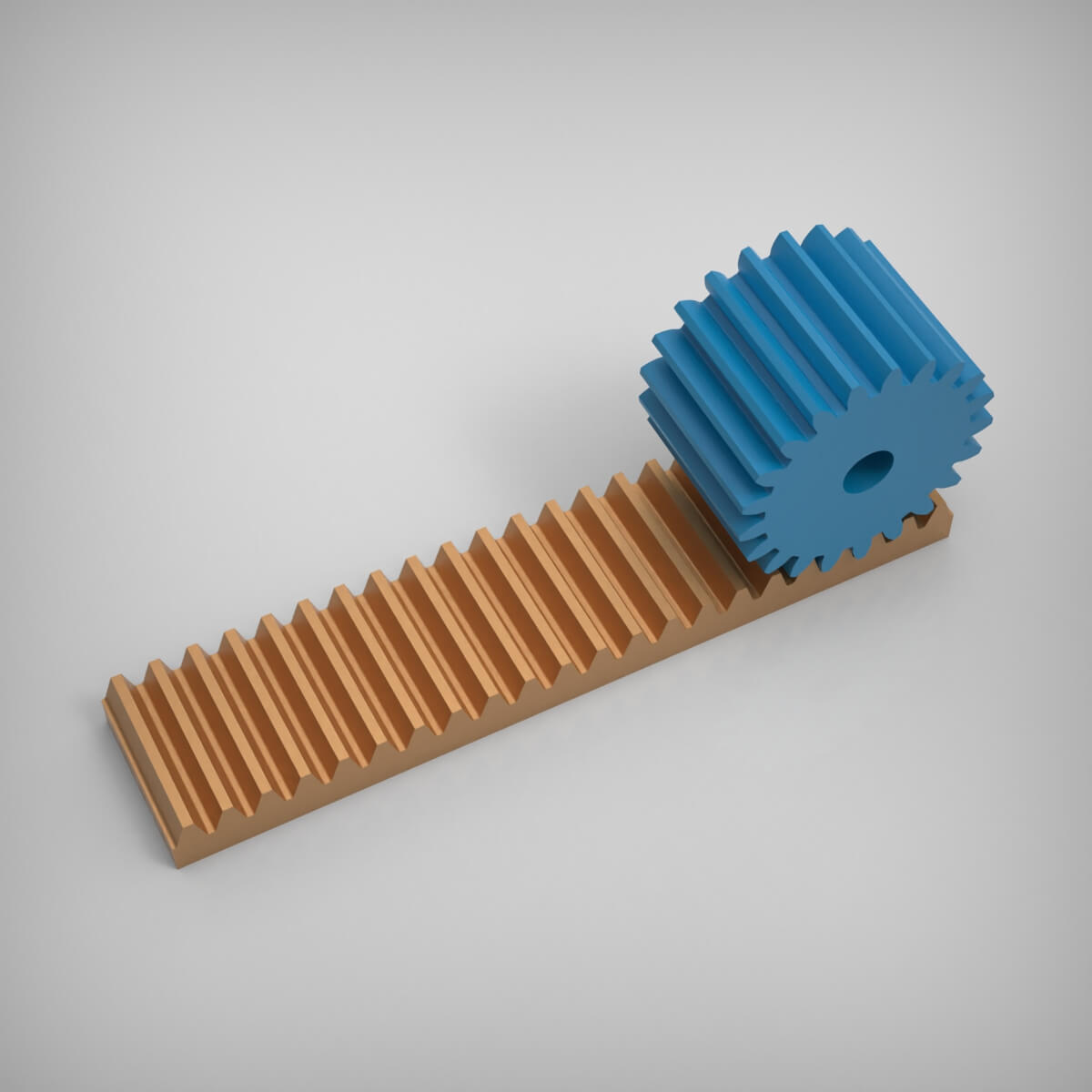 Printable Rack and Pinion Gears - 3D Model by Furqan03