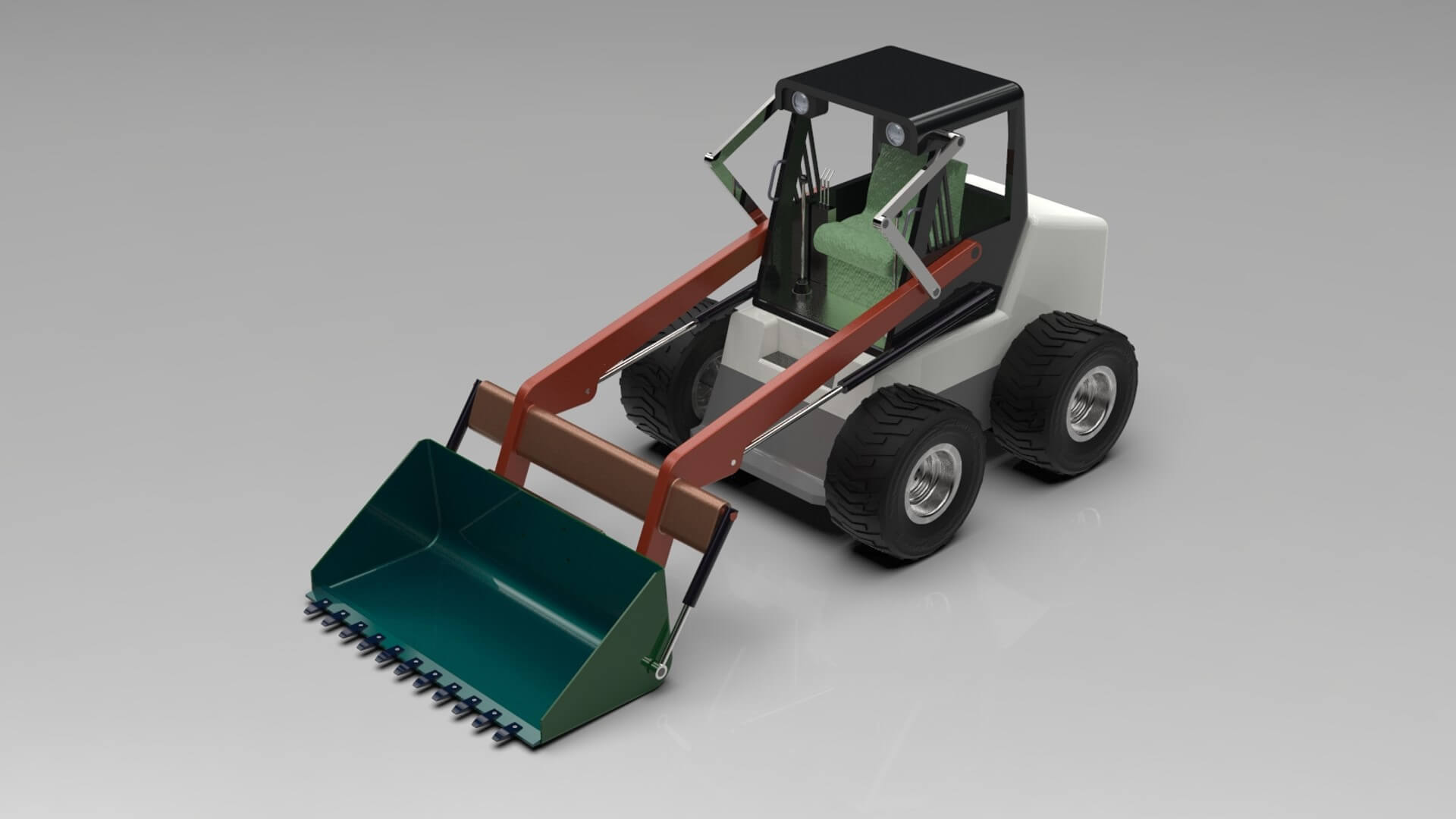 Skid Steer Front Loader - 3D Model by Furqan03